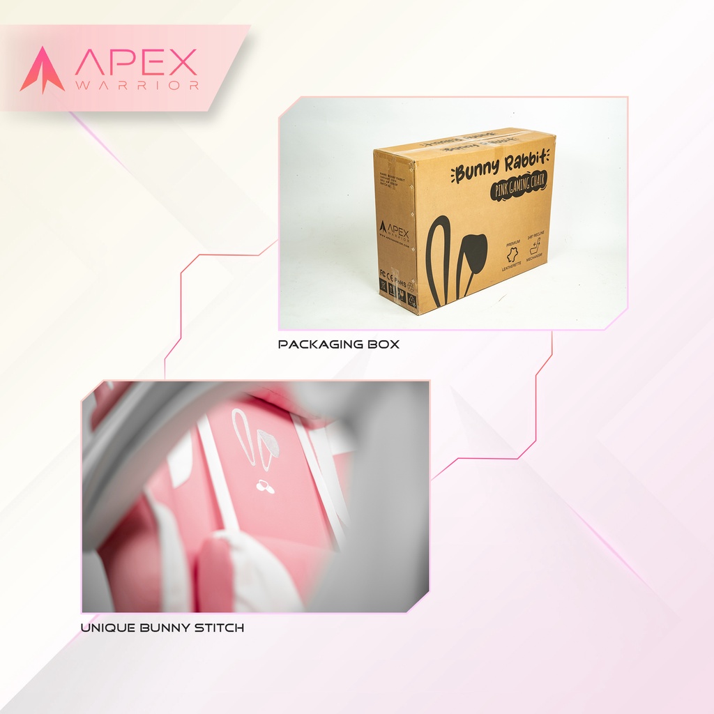Jual Apex Warrior Bunny Rabbit Pink Gaming Chair Kursi Gaming w ...