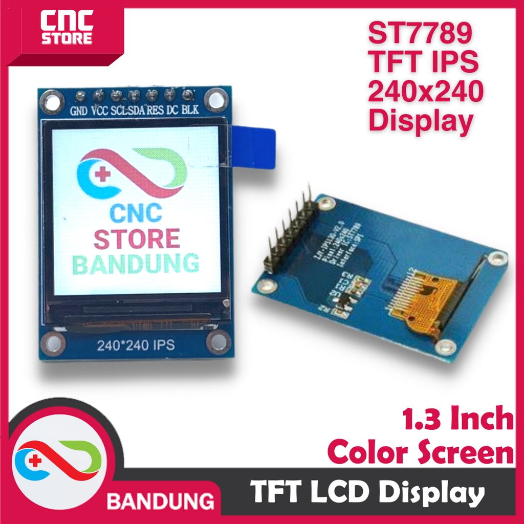 Jual TFT IPS 240x240 DISPLAY MODULE OLED FULL COLOR SCREEN LCD 1.3 INCH HD | Shopee Indonesia