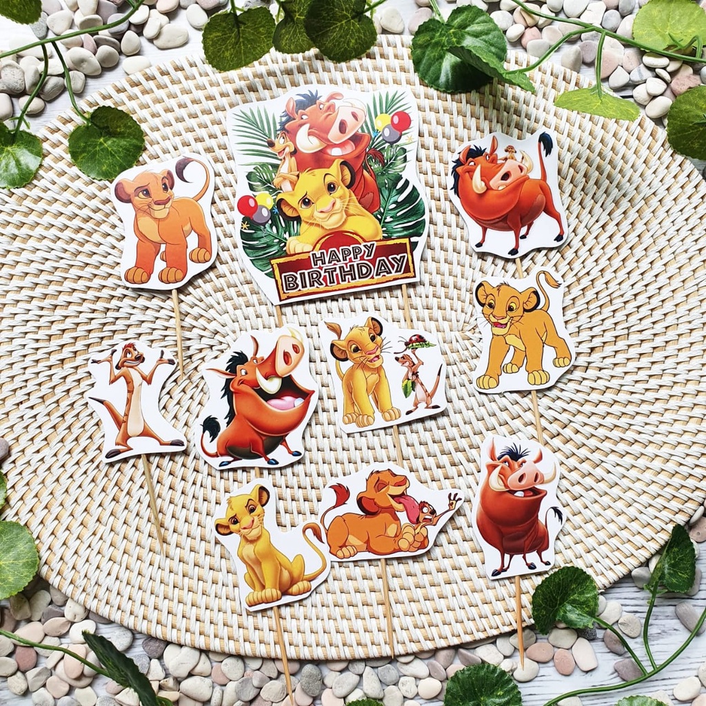 Jual Topper Kue Simba Timon Pumba Lion King (10pcs) | Shopee Indonesia