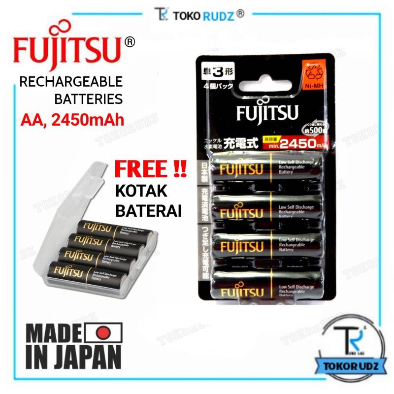 Jual Baterai AA Batre cas Isi Ulang A2 2450 mAh Rechargeable FUJITSU ...
