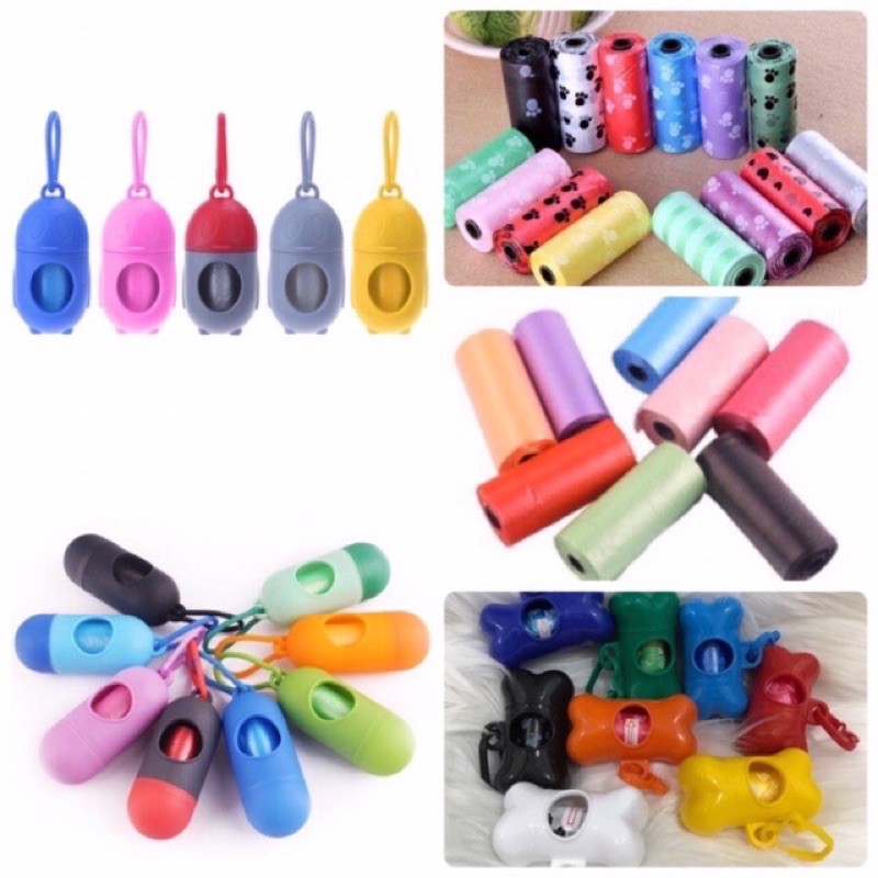 Jual Kantong plastik sampah portable Degradable Pet Waste Pick Poop Bag ...