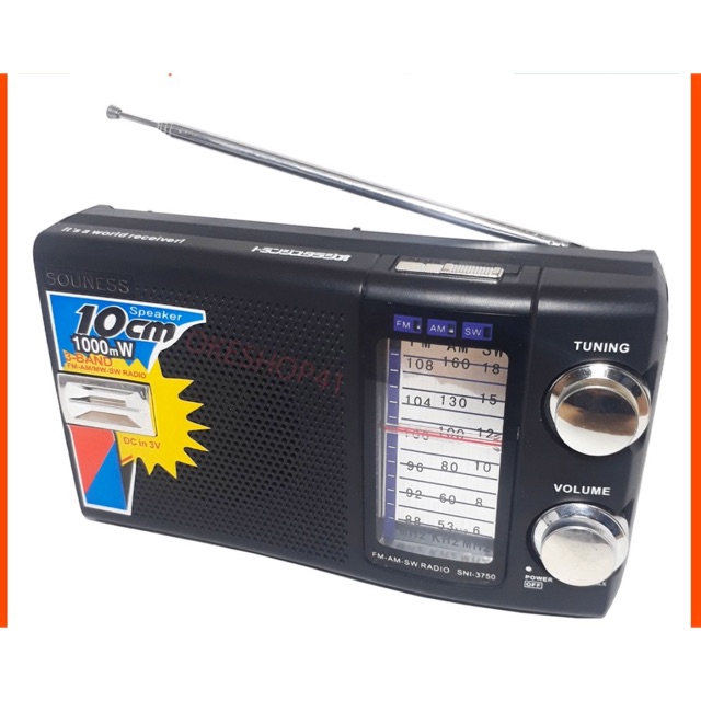 Jual Radio SOUNES SN-3750 Portable Radio AM-FM-SW | Shopee Indonesia