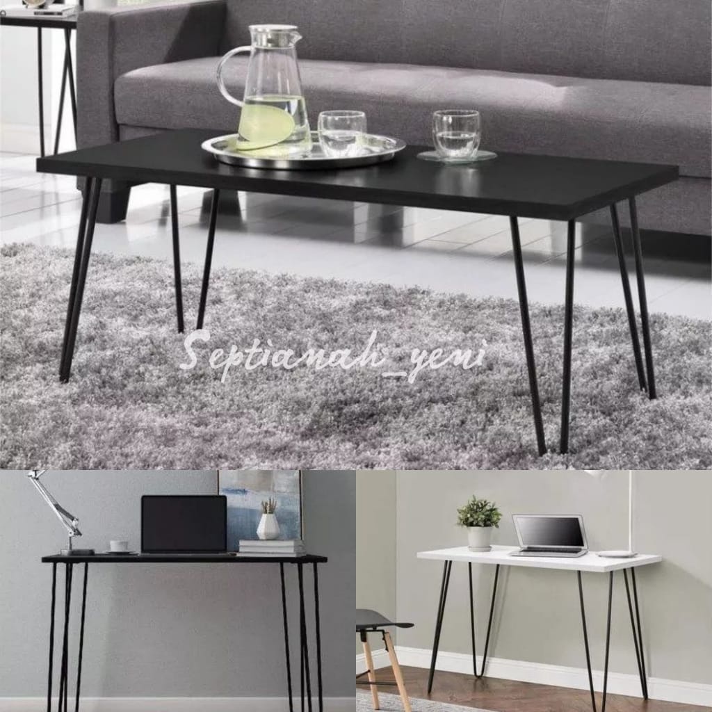 Jual Meja Tamu Minimalis Meja Kerja Coffe Table Meja Belajar Kaki Besi ...
