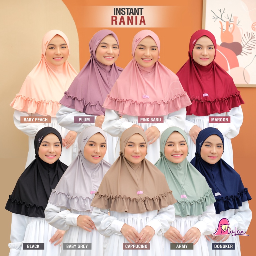 Jual Rania Instan Jilbab Miulan Terbaru dengan Soft Pet Bahan Jersey Stella Tebal Hijab Mudah ...