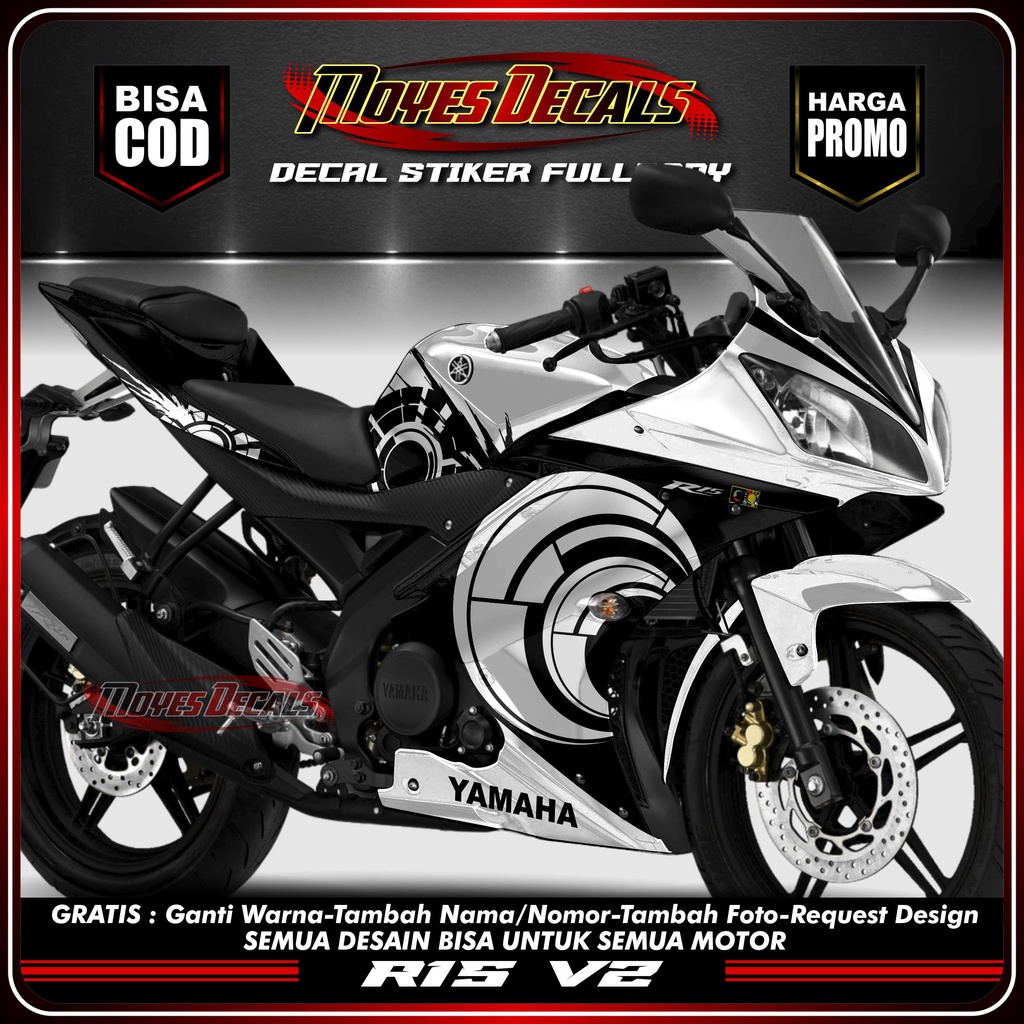 Jual Decal Stiker Fullbody Motor R15 V2 Modifikasi Stiker Motor ...