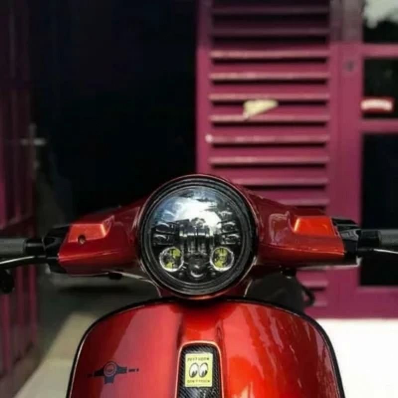 Jual lampu 5.75inch &16 titik led cobra Vespa Matic Primavera, LX 2V,3V ...