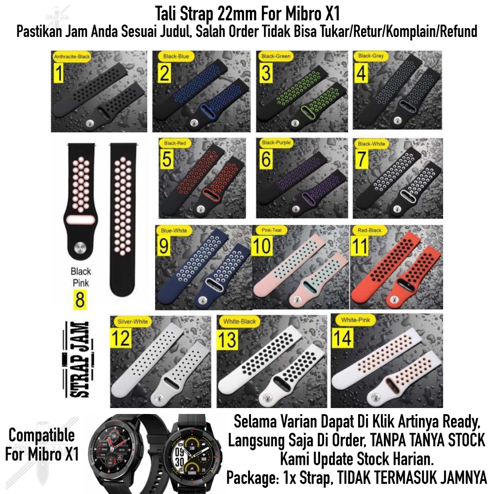 Jual NKL Nike Tali Jam Tangan Mibro X1 - Strap 22mm Rubber Sporty Quick ...