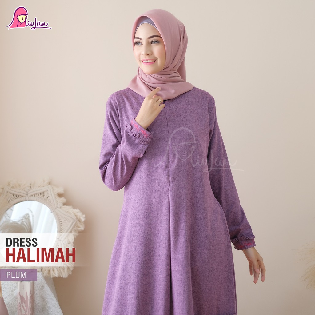 Jual [SALE] Pakaian Muslimah Baju Gamis Halimah Dress Muslim Miulan ...