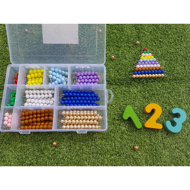 Jual Counting beads / decanomial beads montessori / alat bantu hitung ...