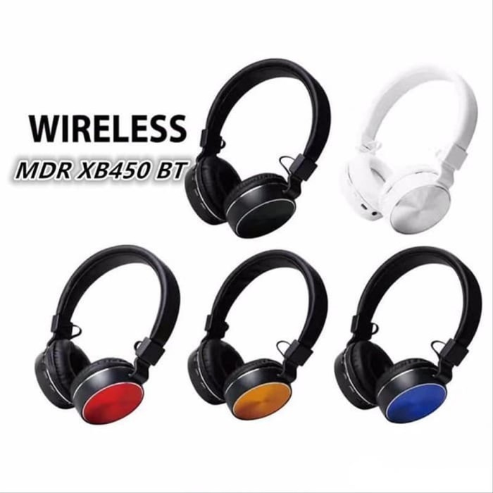 Jual HEADSET HEADPHONE BLUETOOTH XB450BT EARPHONE WIRELESS EXTRA BASS ...