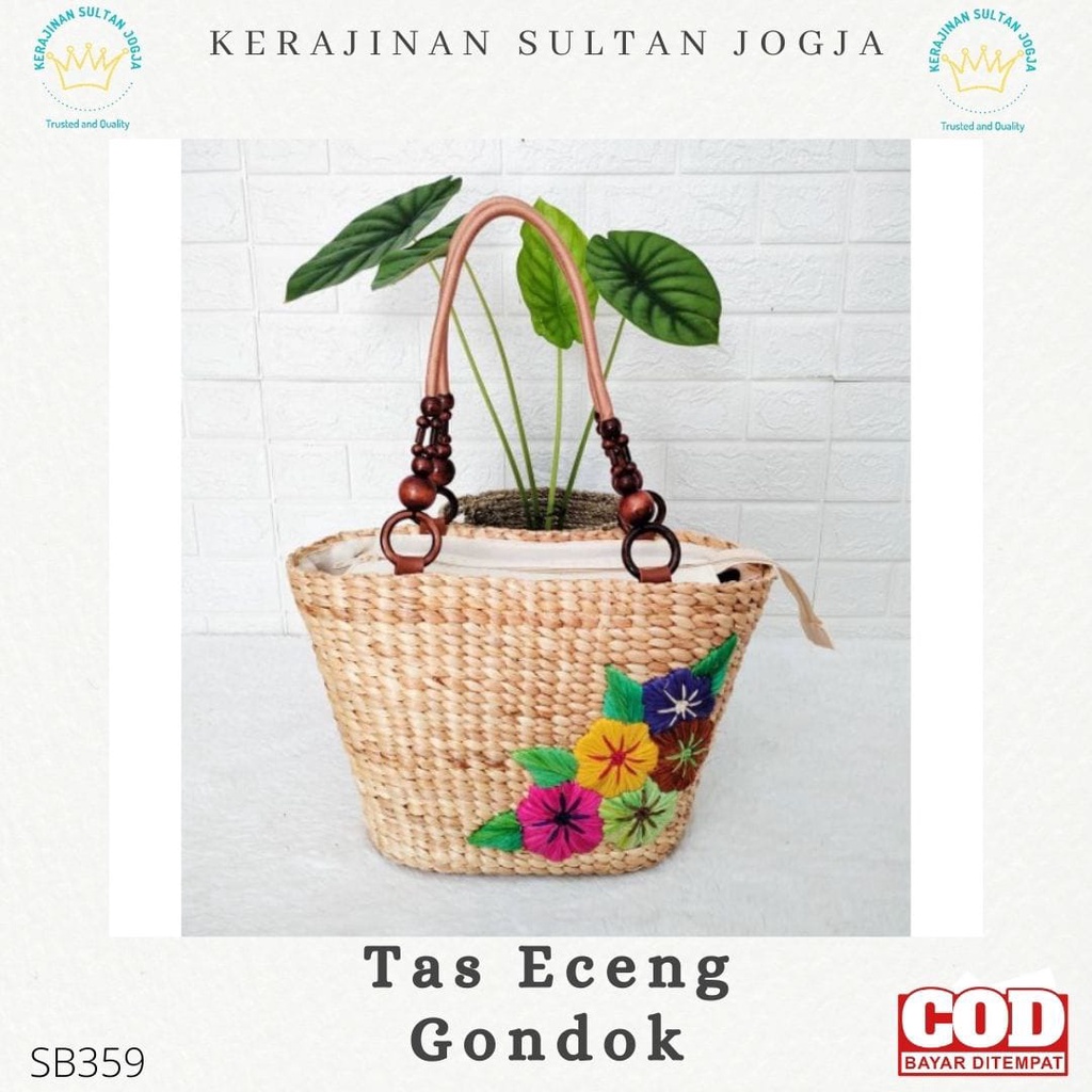 Jual TAS ENCENG GONDOK EMBER SULAM BUNGA//TAS ANYAMAN//TAS ETNIK//TAS ...