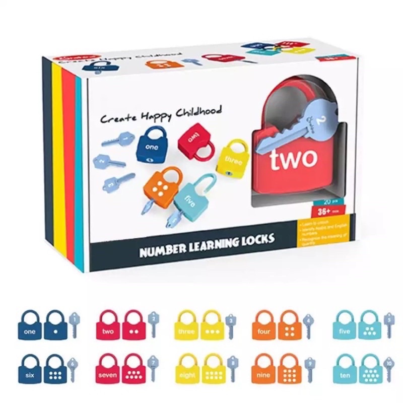 Jual Onshine Number Learning Locks mainan gembok angka edukasi ...