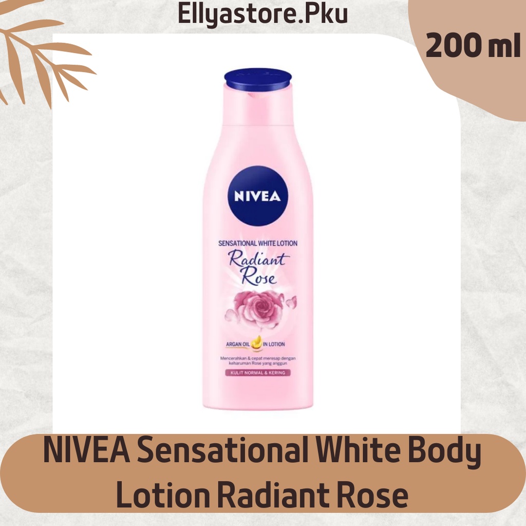 Jual NIVEA Sensational White Body Lotion Radiant Rose 200 ml | Shopee ...