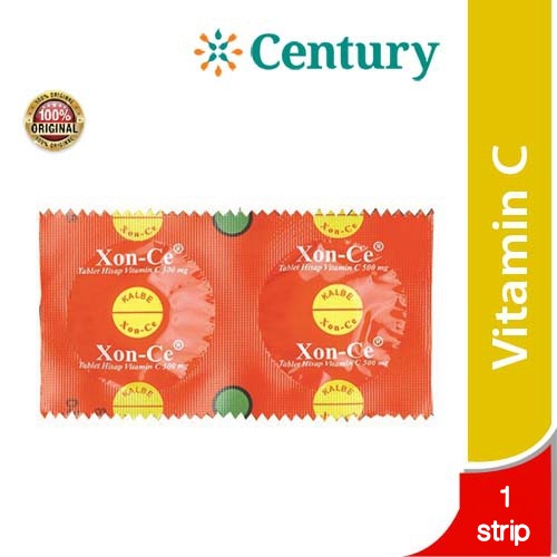 Jual Xon-Ce Vitamin C Tablet Hisap Rasa Jeruk - isi 1 strip @ 2 Tablet ...