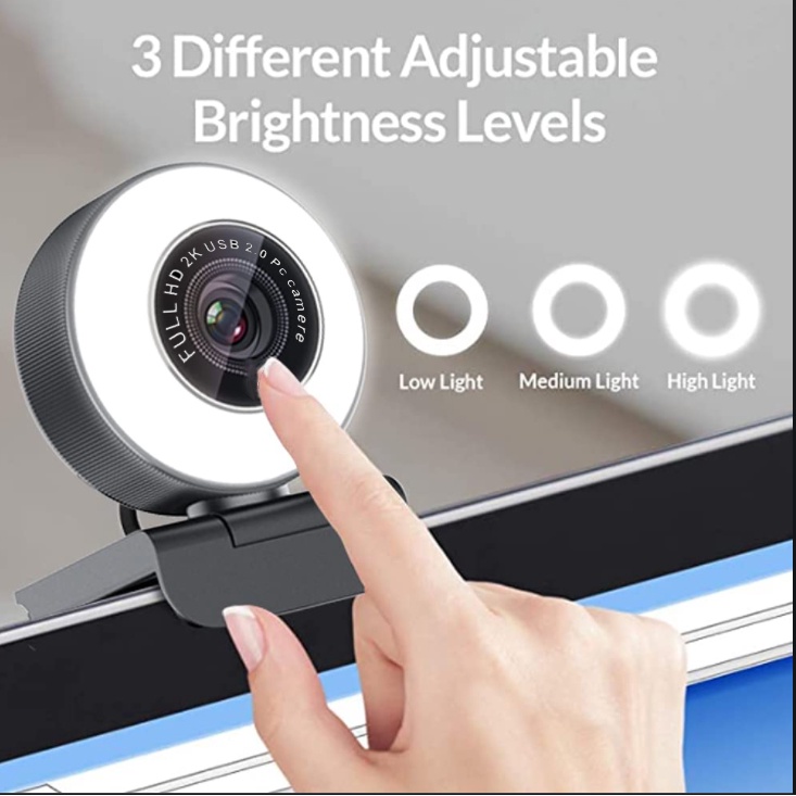 Jual Ring light Webcam Zoom WFH 1080P Camera FULL HD video mic cam ...