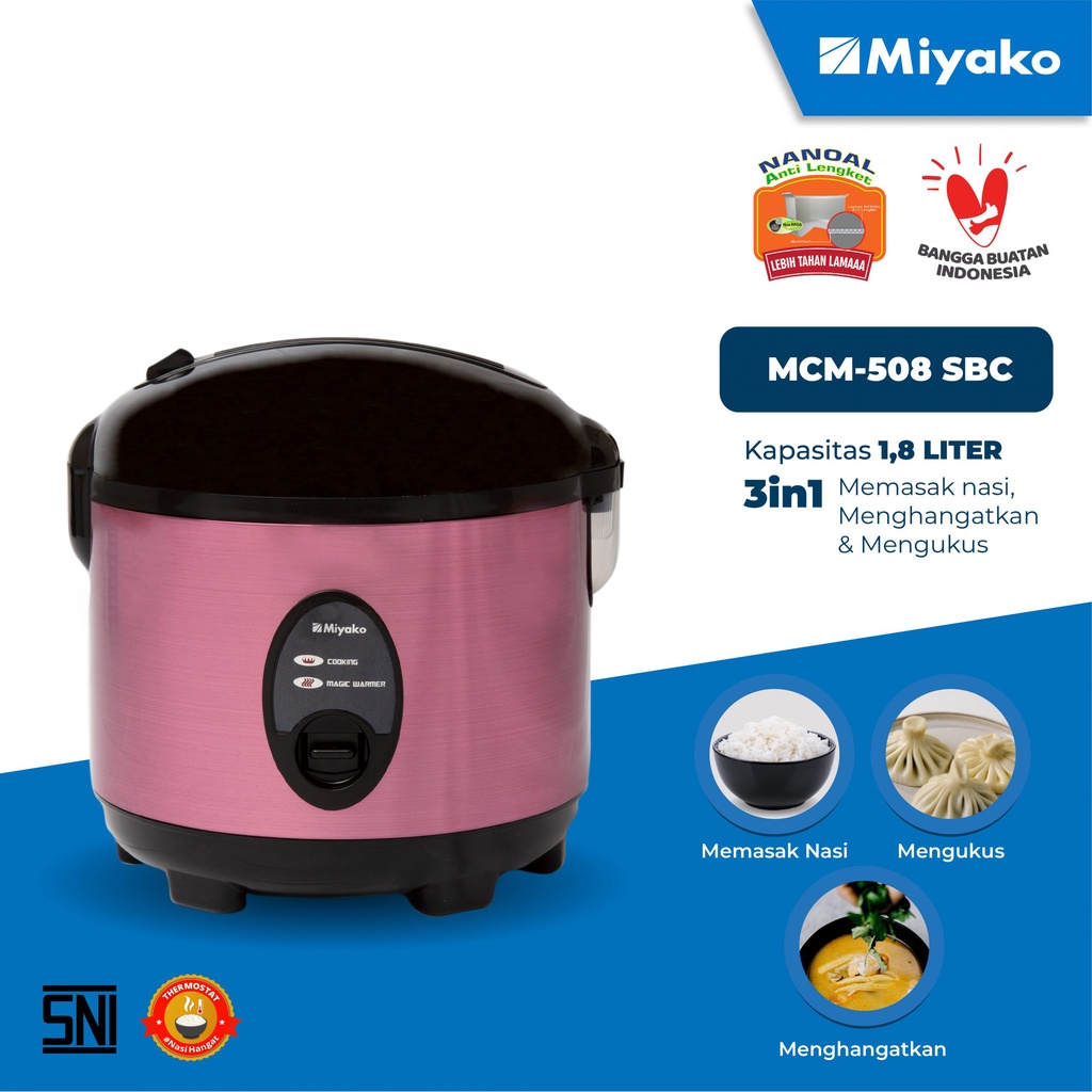 Jual Magiccom Miyako MCM 508SBC 508 SBC 1.8L Rice Cooker Precoated Pan ...