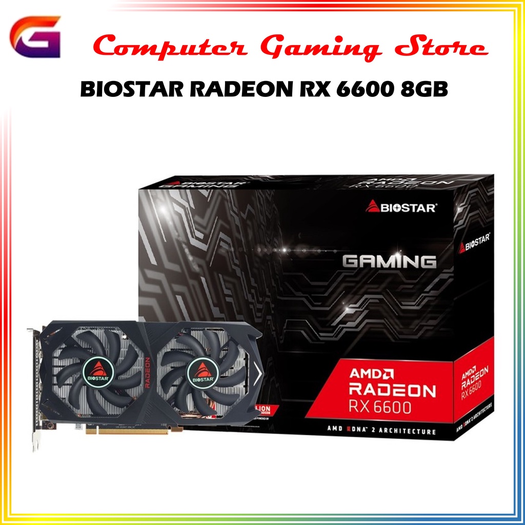Jual Biostar Radeon RX 6600 8GB GDDR6 VGA Card | Shopee Indonesia