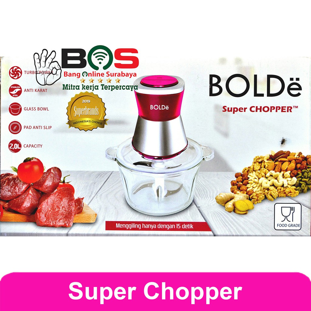Jual Bolde Food Chopper Penggiling Daging Bumbu 2L Turbo Bolde Super ...