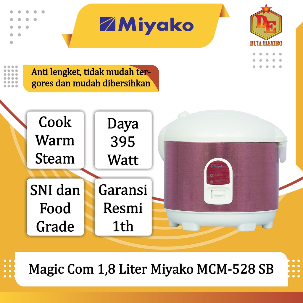 Jual Magic Com 1,8 Liter Miyako MCM-528 SB | Shopee Indonesia