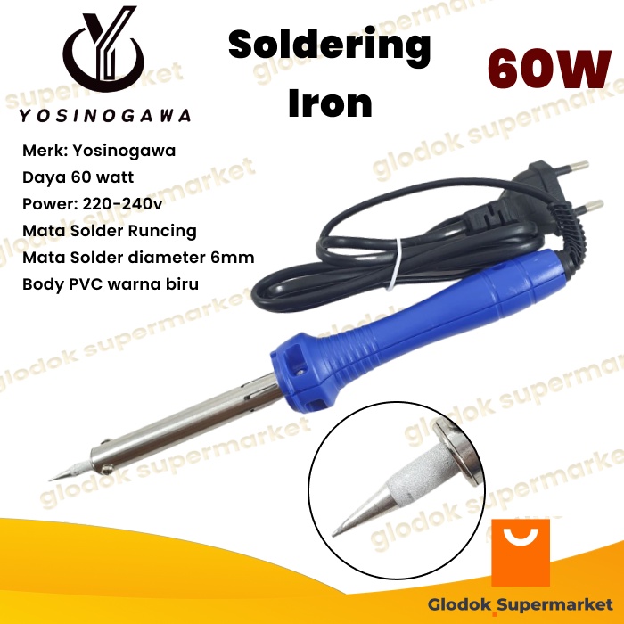 Jual Solder 60 Watt Yosinogawa 60w Soldering Iron Mirip Goot | Shopee ...