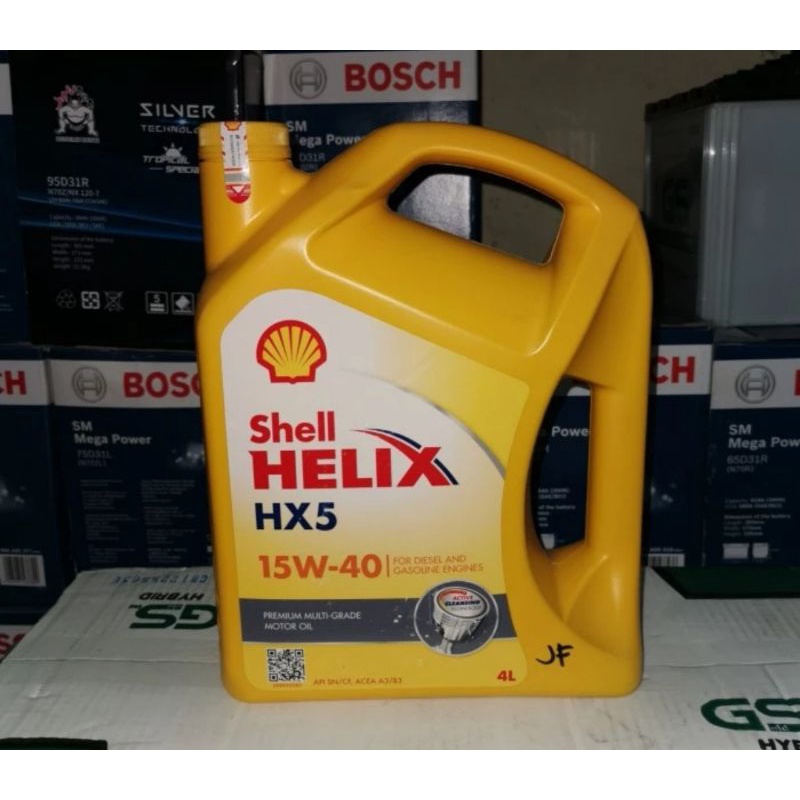 Jual OIL SHELL HELIX HX5 15W-40 KEMASAN 4LTR 100% ORIGINAL HX 5 API SN ...