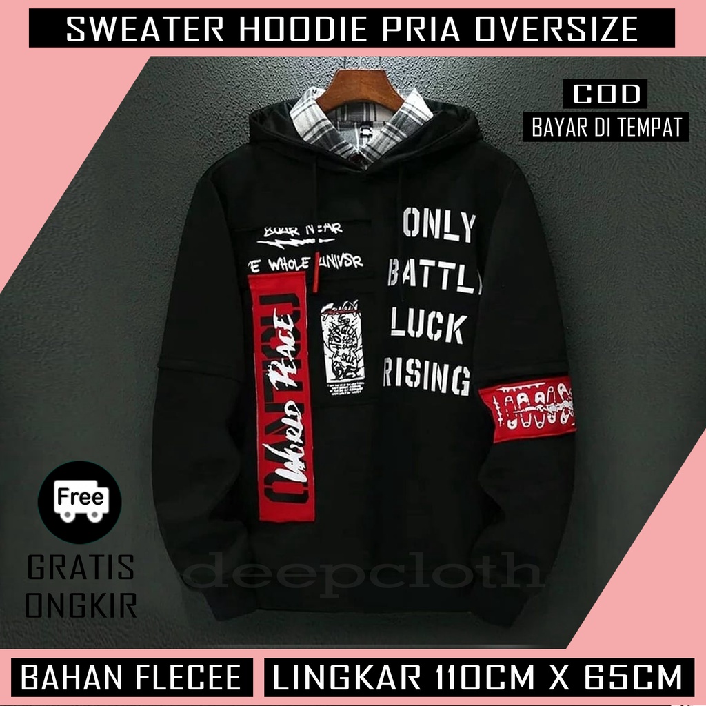 Jual Switer Hodie Cowok [COD] Sweater Hoodie Pria aesthetic ANCE ...