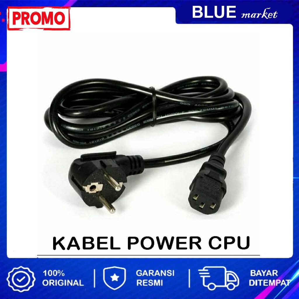 Jual KABEL POWER CPU / MONITOR / PC / KABEL POWER SUPPLY | Shopee Indonesia