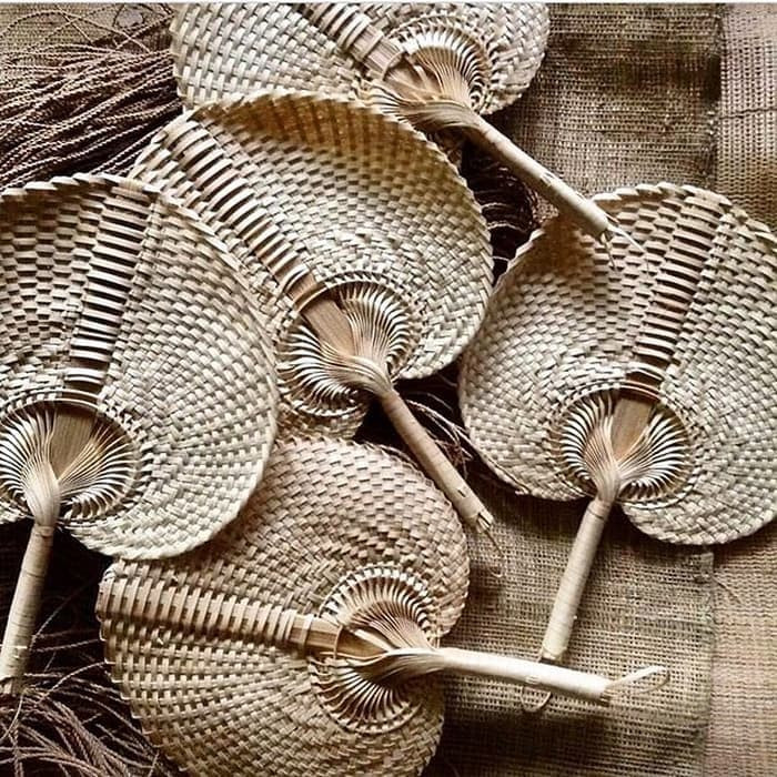 Jual 27cm x 33cm Kipas Polos, Kipas Anyaman Rotan, Kipas Lontar, Pandan ...
