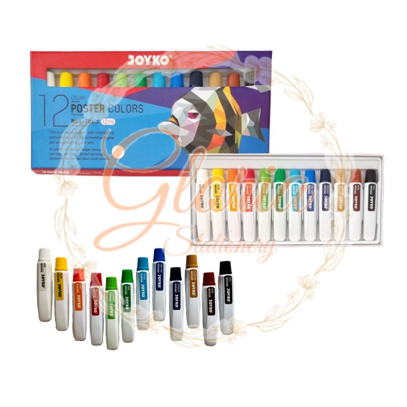 Jual Joyko poster colors 12 colors/ Cat poster 12 warna Joyko | Shopee ...