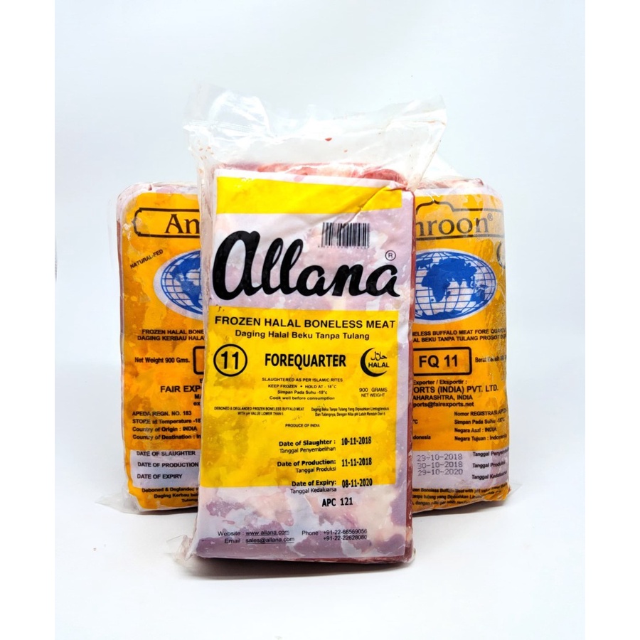 Jual Daging Kerbau Frozen Fq 11 Slice. Kemasan 900 gram - 1Kg | Shopee ...