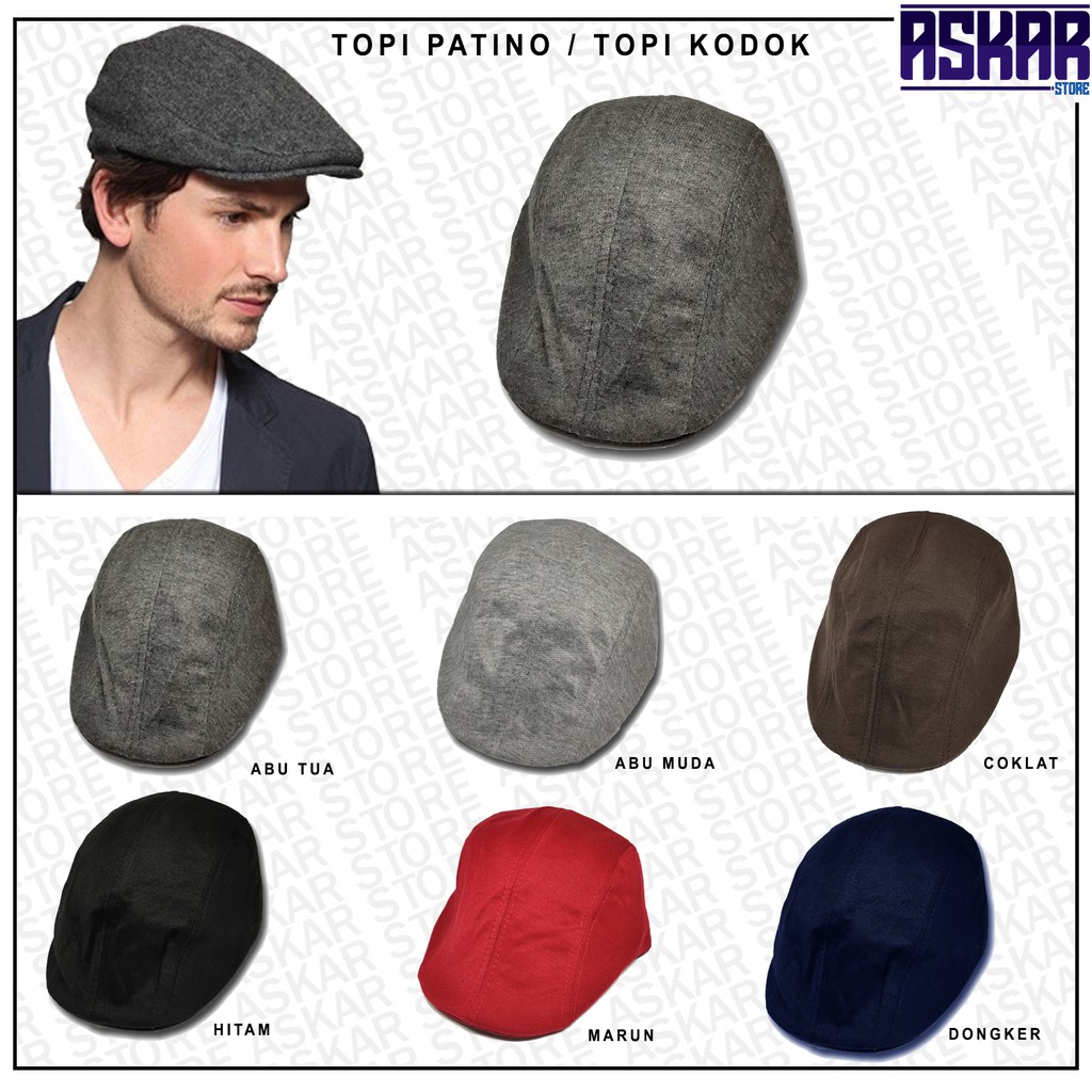 Jual Topi Kodok / Flat Cap Hat / Topi Copet / Topi Pelukis / Topi ...