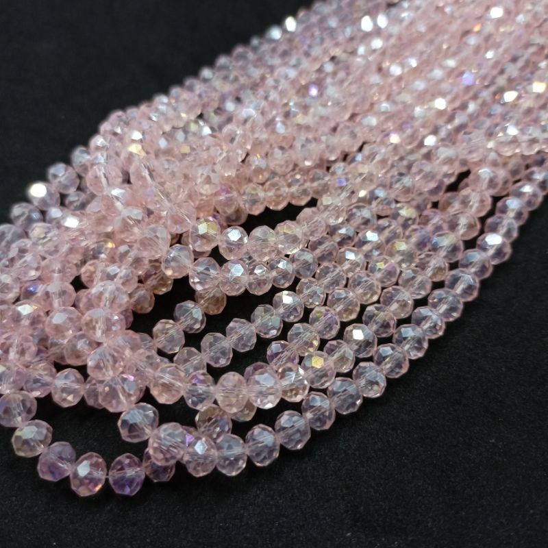 Jual Manik Kristal Bakpao / Ceko Pink Bening | Shopee Indonesia