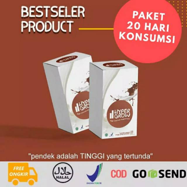 Jual Paket 20 Hari Konsumsi Susu Kalsium Peninggi Badan Hyper Grow ...