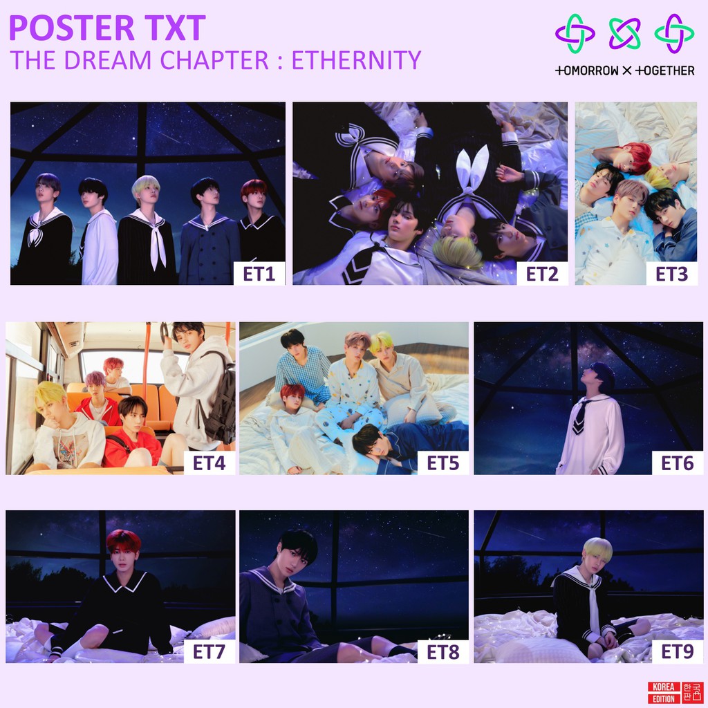 Jual Poster TXT The Dream Chapter : Ethernity Hueningkai Taehyun Soobin ...