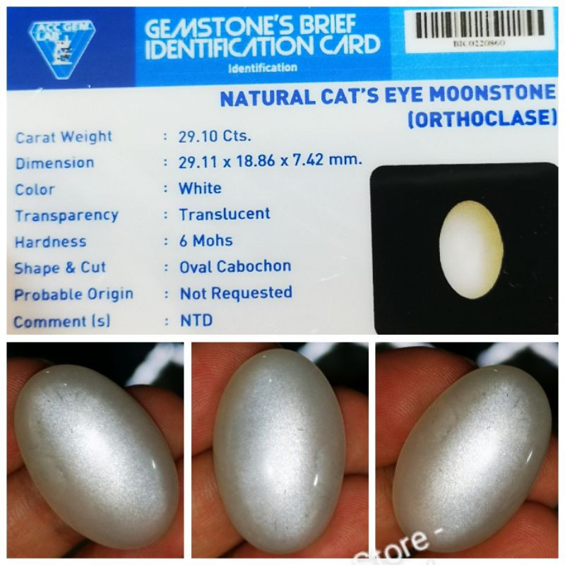 Jual Natural Cat Eye Moon Stone Biduri Bulan Ceylon Srilanka Plus Memo ...