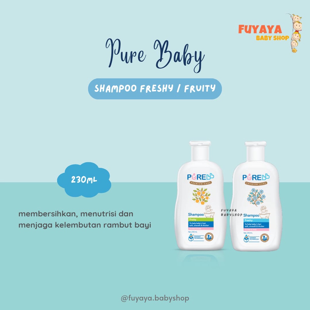 Jual Pure Baby Shampoo Freshy Fruity 230ml / Shampoo Mandi Anak ...