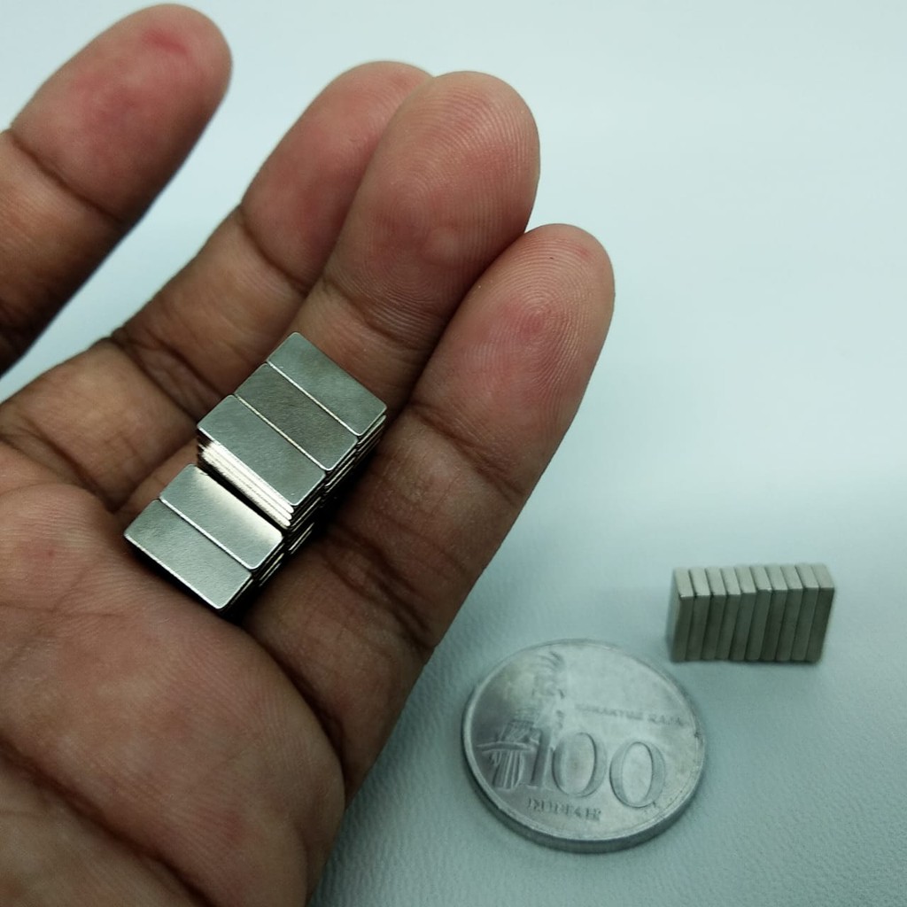 Jual 5 BIJI Magnet Silver Super Kuat Strong Neodymium kotak bar batang ...
