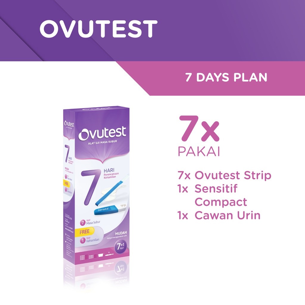 Jual Ovutest Seven Days Plan Free 1pcs Sensitif Compact | Test Masa ...