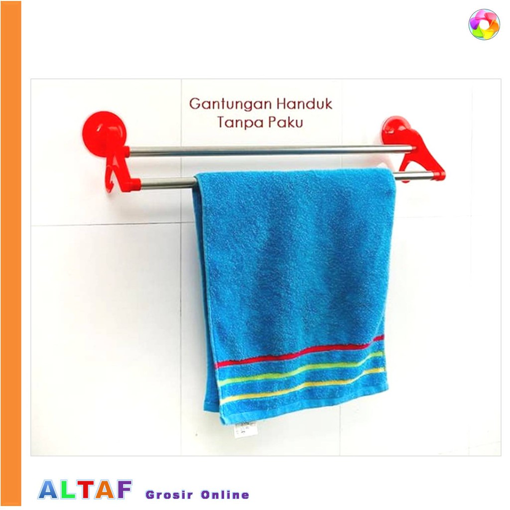 Jual ALT - Jemuran Handuk Tempel VAKUM 2 sekat - MOBILE TOWEL RACK ...