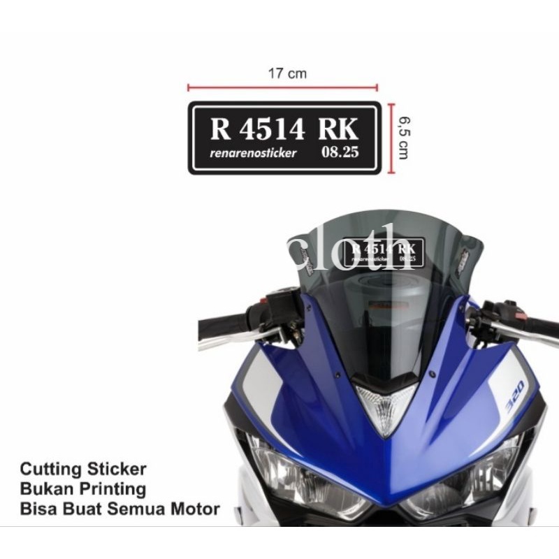 Jual STICKER PLAT NOMOR VISOR CUSTOM | Shopee Indonesia