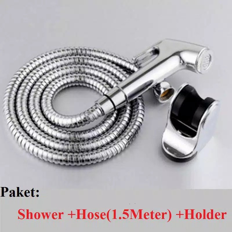 Jual Jet Shower Chrome Kloset Toilet Closet Cebok WC Semprotan Duduk Kamar mandi | Shopee Indonesia