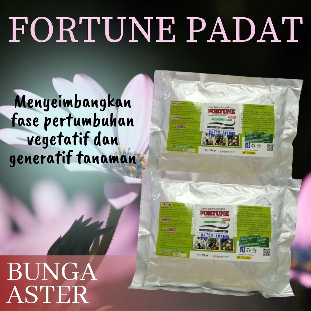 Jual Pupuk Bunga Aster Agar Berbunga Lebat, Pupuk Fortune Organik 250 ...