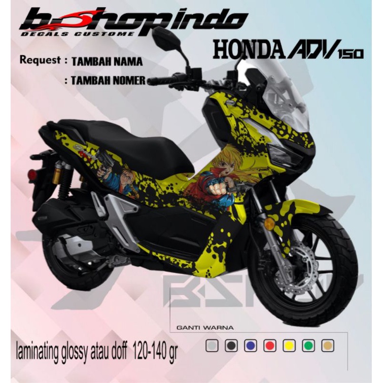 Jual stiker ADV 150 decal full body motif cartoon terbaru bisa tambah ...