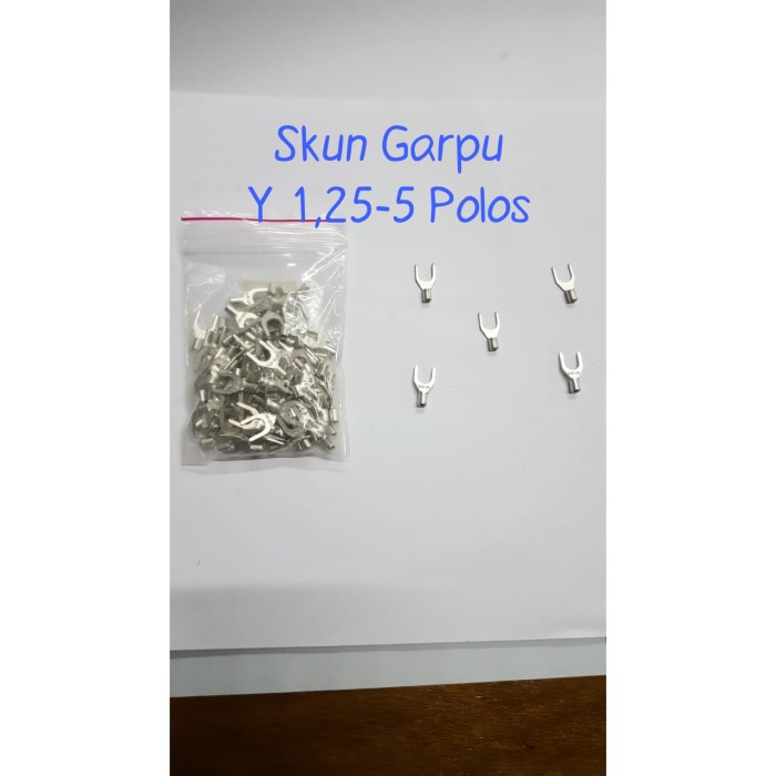 Jual Skun Y 1.25-5 POLOS/Skun Kabel Y 1.25-5/Skun Garpu / Skun U Polos ...