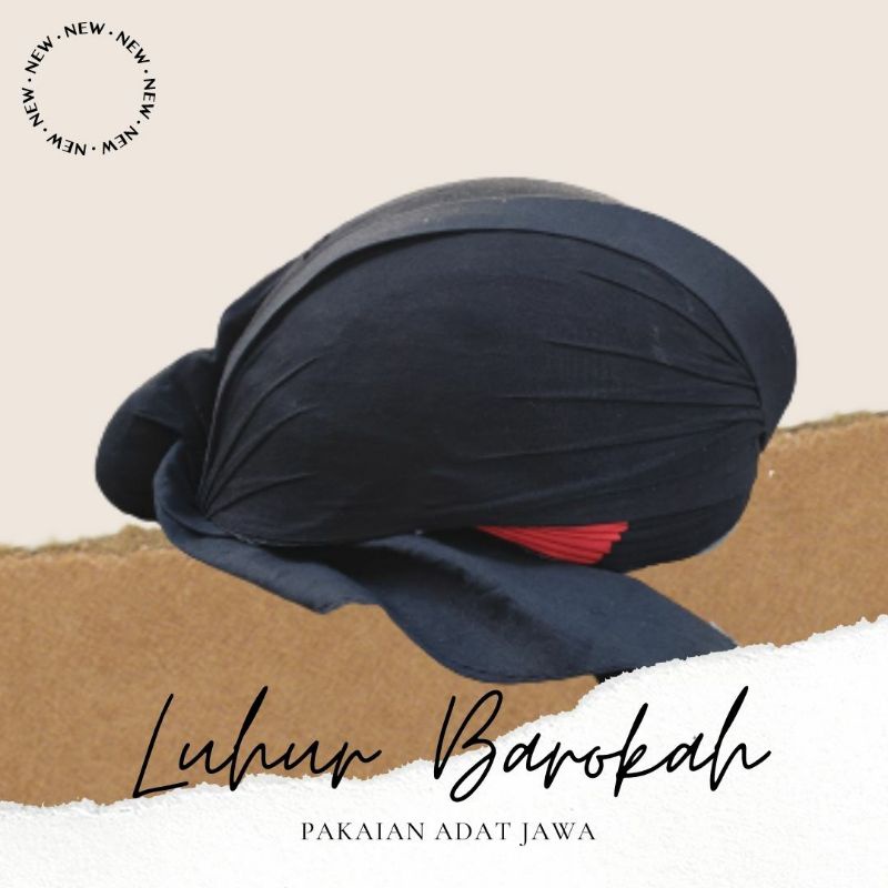 Jual Blangkon Jogja Sliwir Motif Hitam Sumping Merah | pakaian adat ...