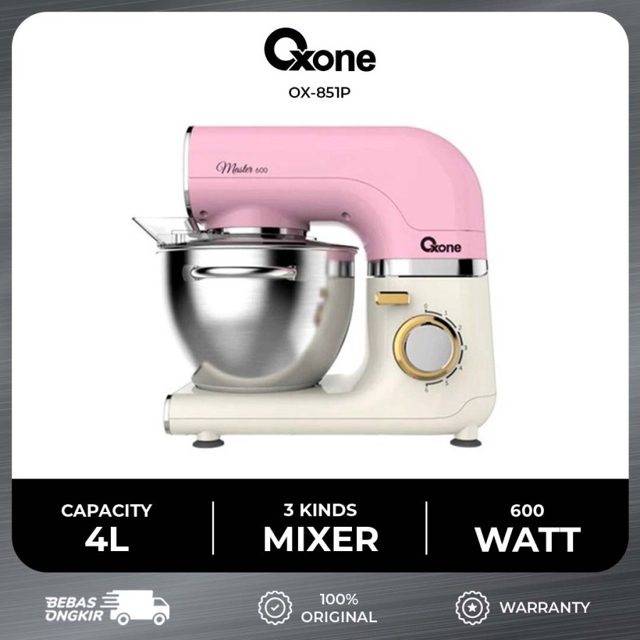 Jual Oxone OX-851P OX851P SAKURA PINK Standing Mixer Master Series 4 L ...