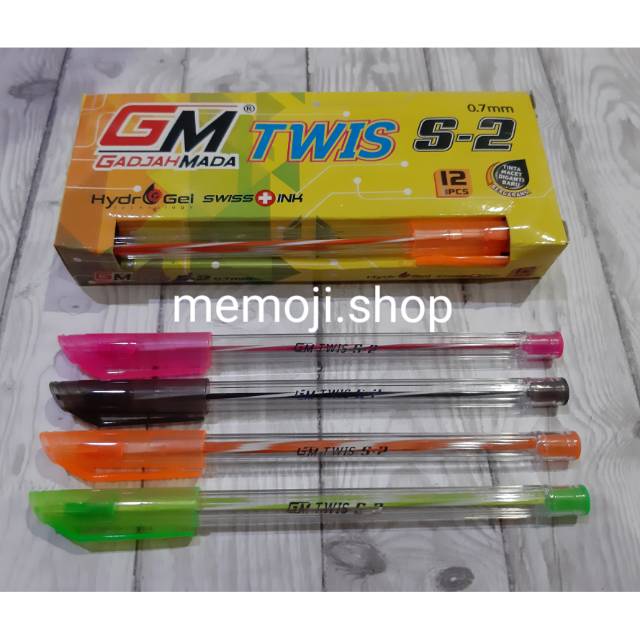 Jual Pulpen GM TWIS S-2 Hitam (12pc) | Shopee Indonesia
