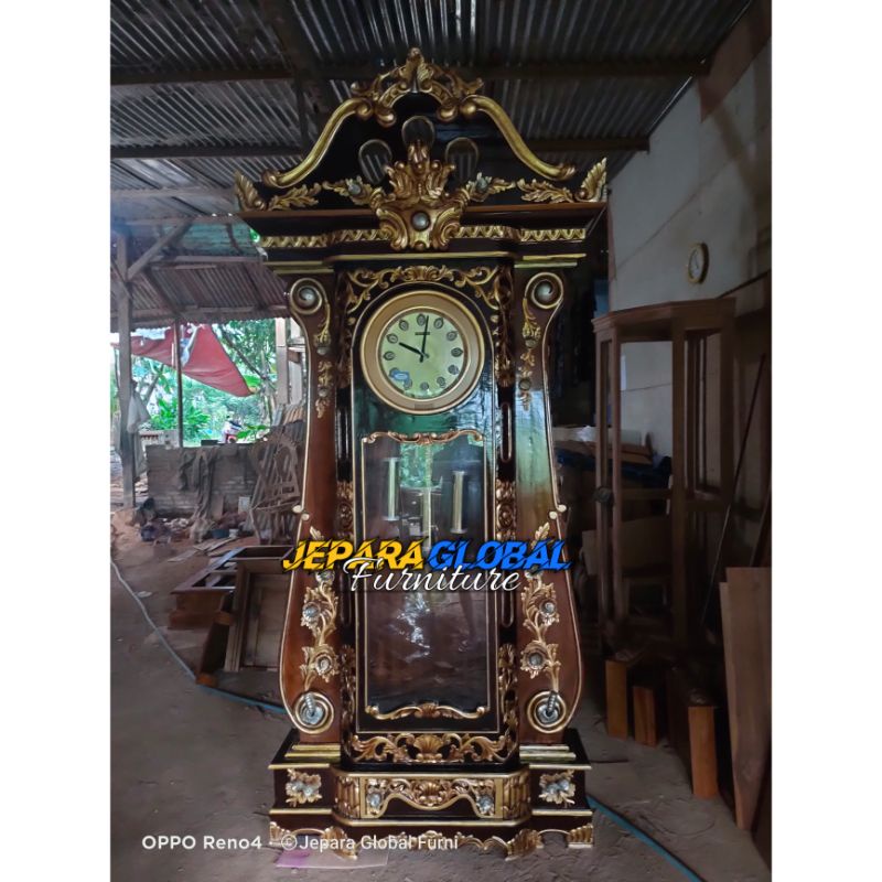 Jual Lemari Jam Hias ukir jati Bagong murah (rak hias,jam hias jati ...