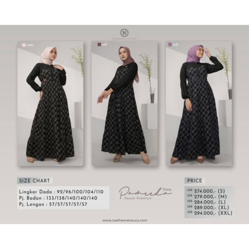 Jual PAMEDA DRESS NADHEERA LUXURY | Shopee Indonesia