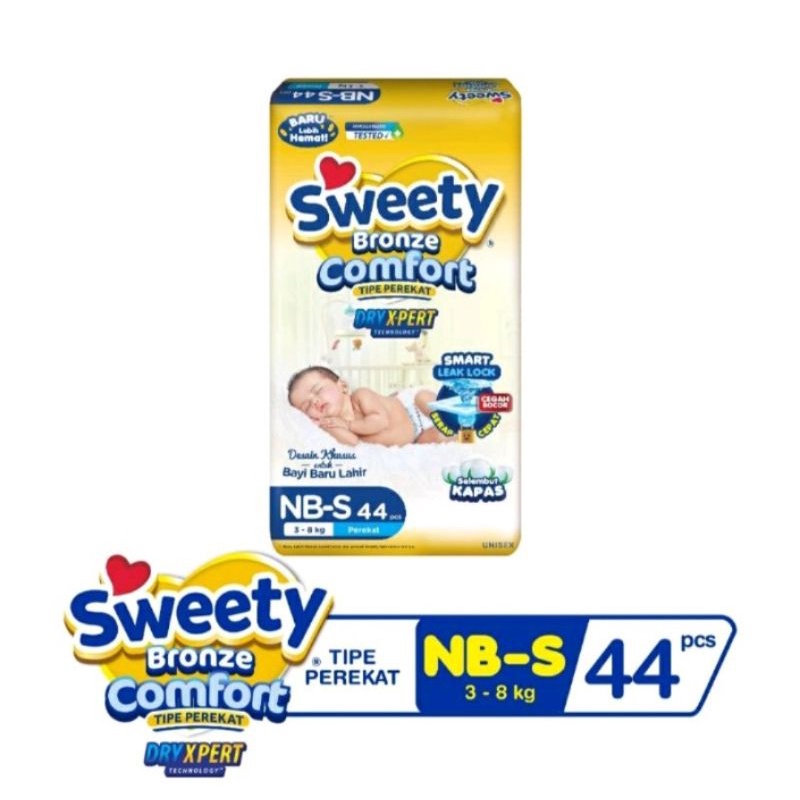 Jual Sweety nbs 44 nb newborn size tape perekat popok broze | Shopee ...